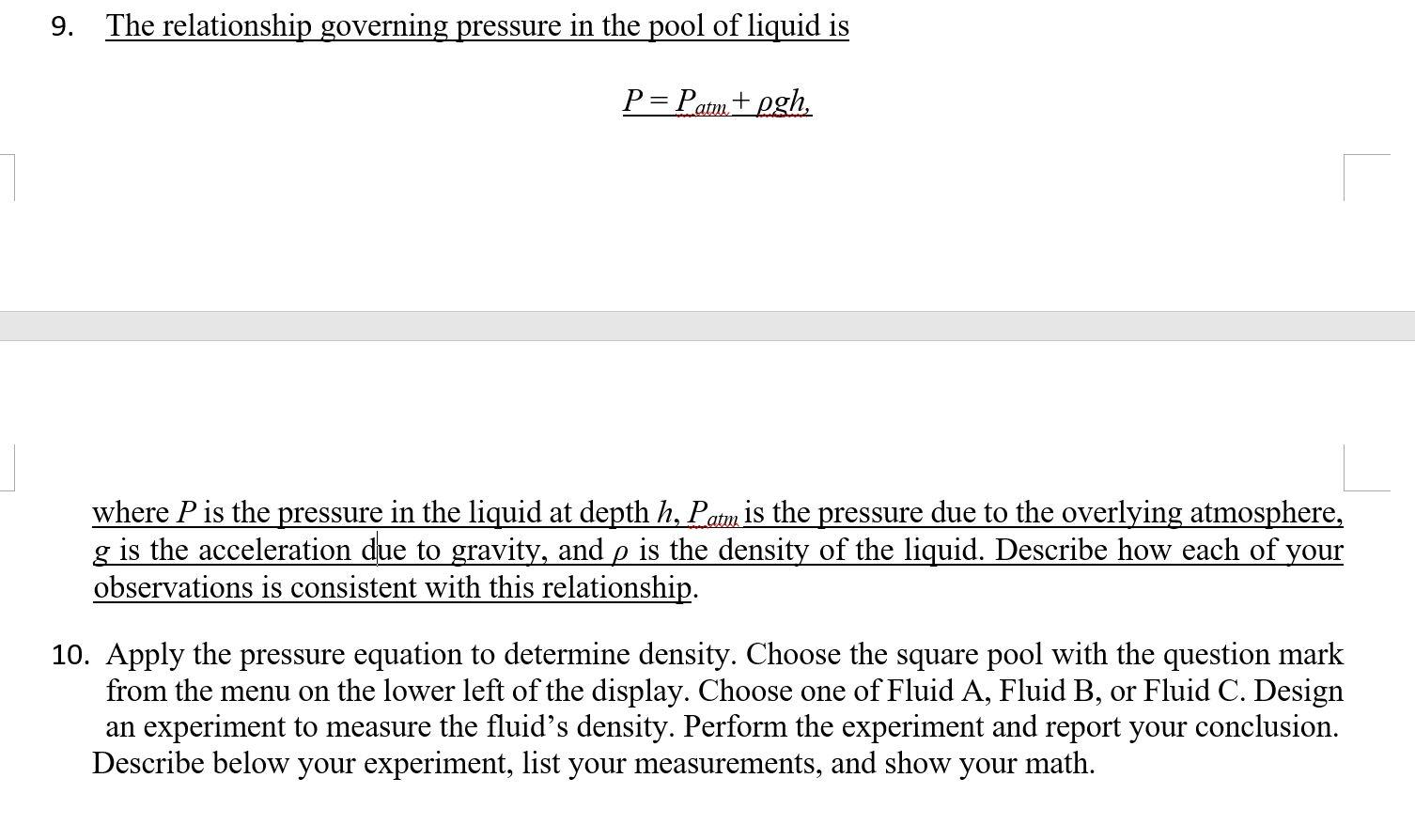 Solved PhET; under pressure Learning goals • Describe how | Chegg.com