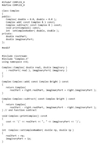 Solved Create a class called Complex for performing | Chegg.com