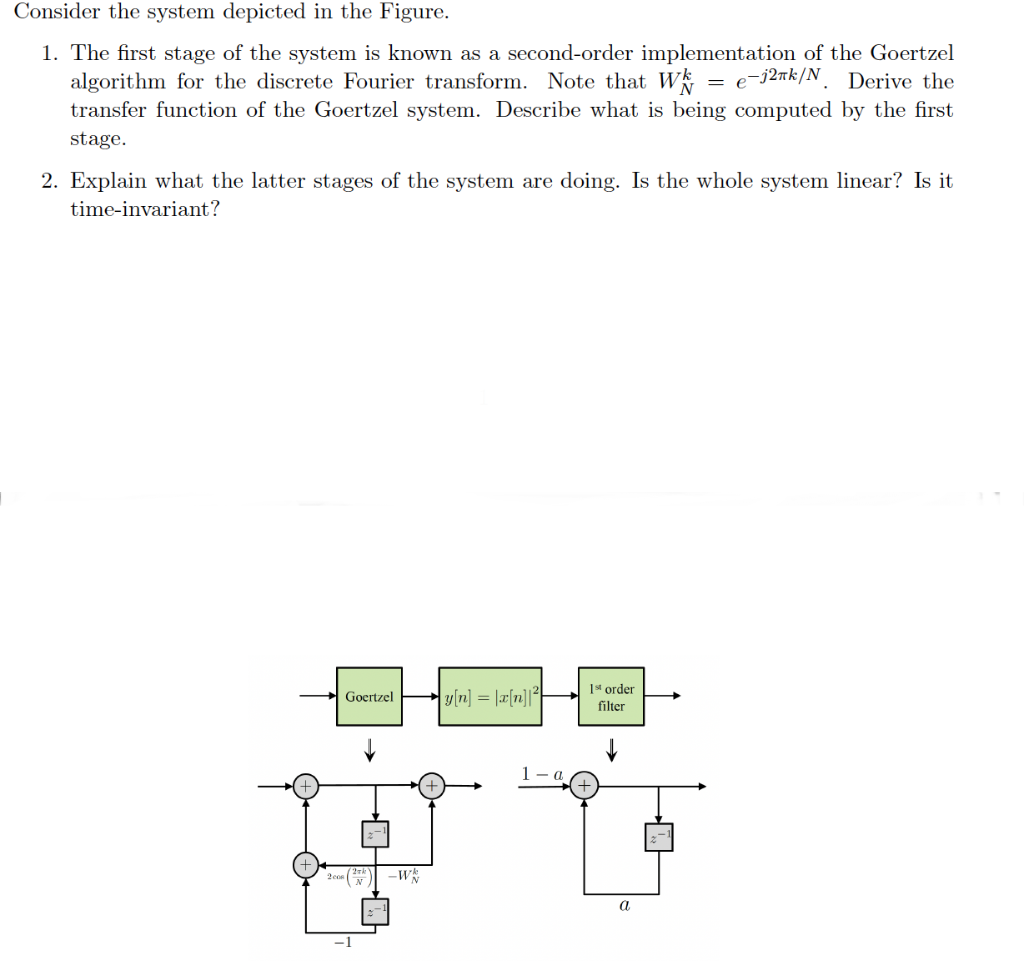 Solved Consider the system depicted in the Figure. 1. The | Chegg.com