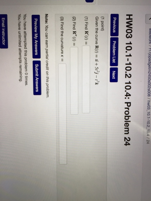 Solved webwork/H jopadgetm2450s002s008/hw03 10.1-10.2 10.4/ | Chegg.com