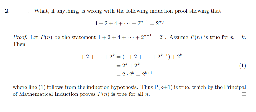 Solved 2. What, if anything, is wrong with the following | Chegg.com