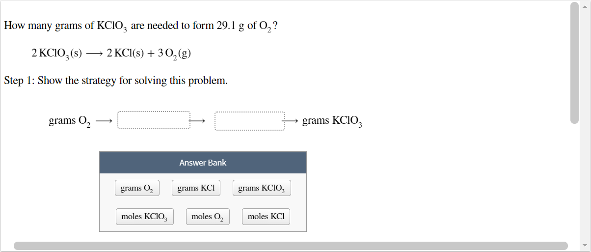 Solved How many grams of KClO2 are needed to form 29.1 g of | Chegg.com