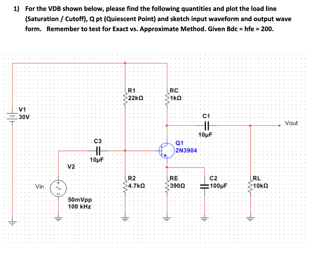 Solved 1) For the VDB shown below, please find the following | Chegg.com