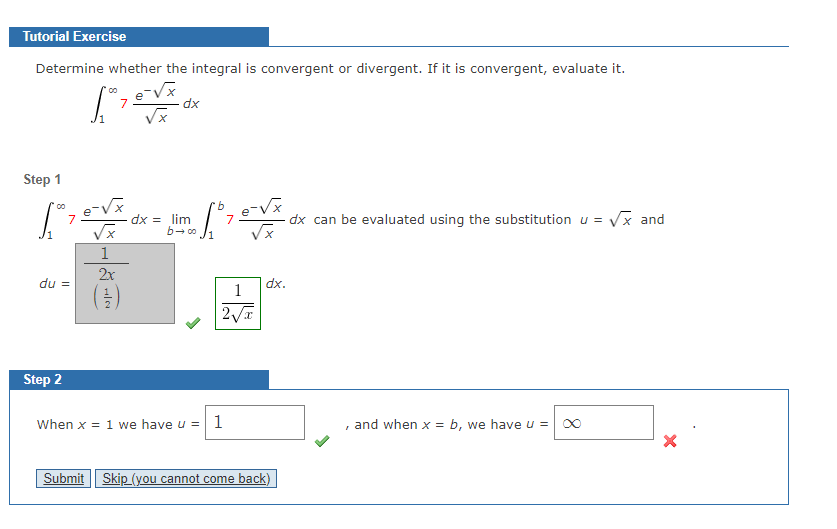 Solved Tutorial Exercise Determine whether the integral is | Chegg.com Solved Tutorial Exercise Determine whether the integral is | Chegg.com
