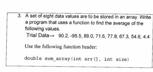 Solved 3. A set of eight data values are to be stored in an | Chegg.com