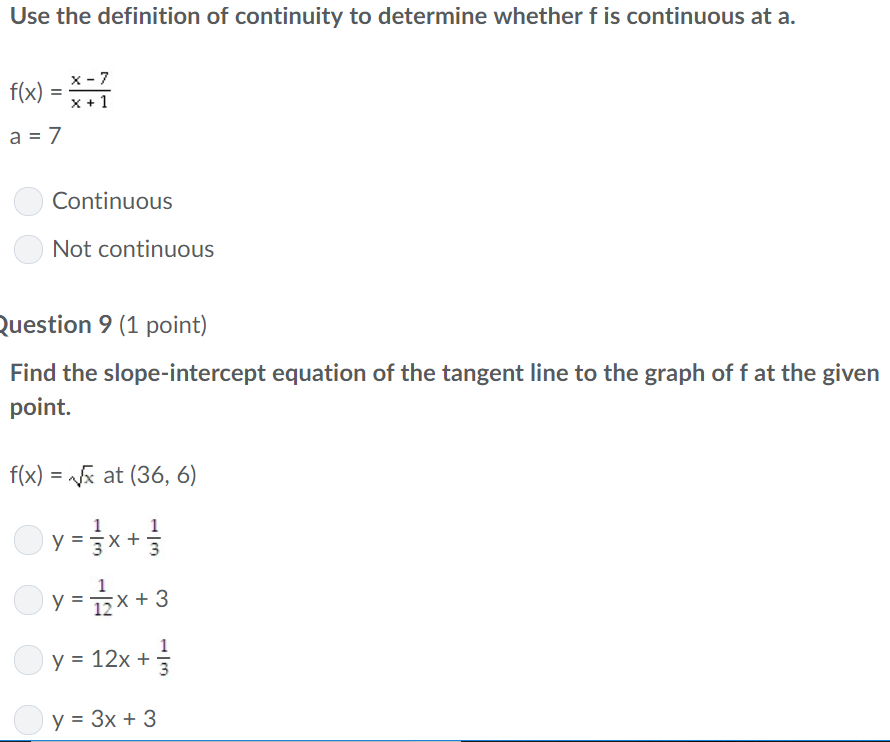 Solved Use the definition of continuity to determine whether | Chegg.com