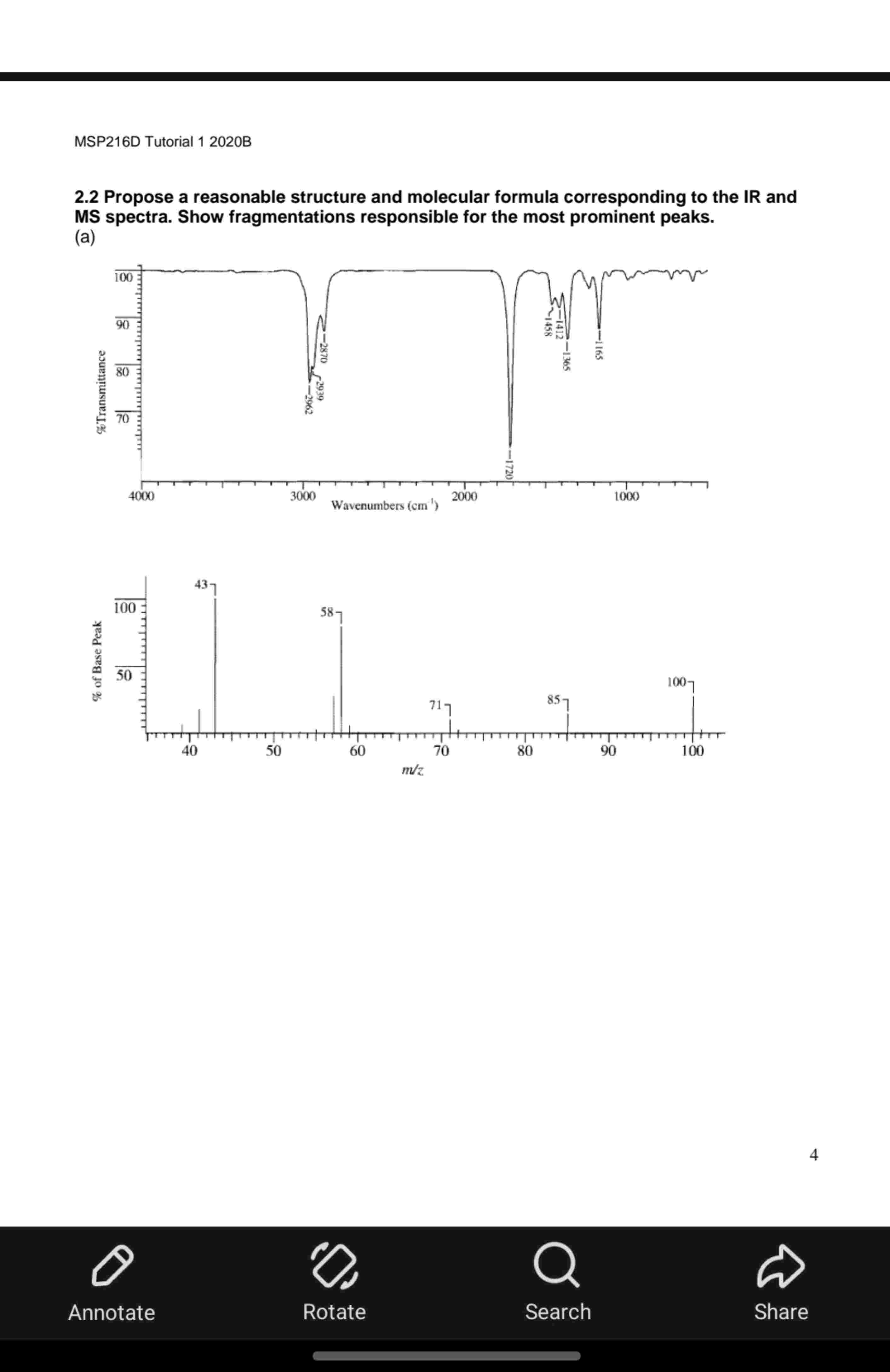 Solved MSP216D Tutorial 1 2020B 2.2 ﻿Propose a reasonable | Chegg.com
