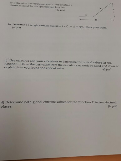 Solved a) Determine the restrictions on x thus creating a | Chegg.com