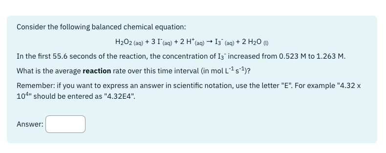 Solved Consider the following balanced chemical equation: | Chegg.com
