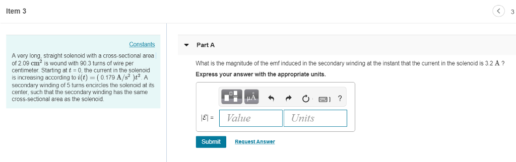 Solved Item 3 Constants Part A A very long, straight | Chegg.com
