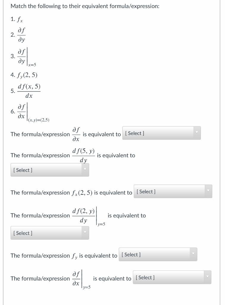 Solved Match the following to their equivalent | Chegg.com
