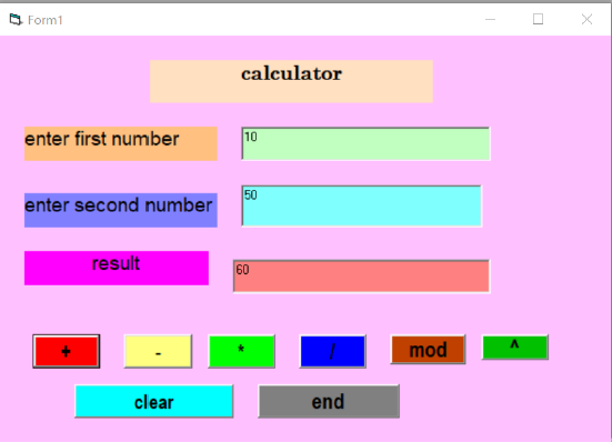 Solved by using visual basic Command 1 [+]: add two | Chegg.com