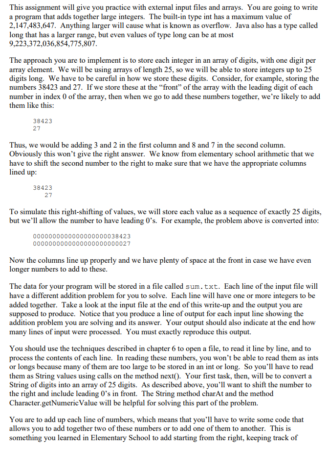 Solved This assignment will give you practice with external | Chegg.com