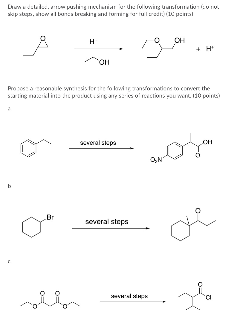 Solved Draw a detailed, arrow pushing mechanism for the | Chegg.com