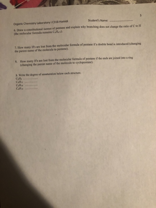 Solved No C Root Name Alkane Radical Meth Eth Methane methyl | Chegg.com