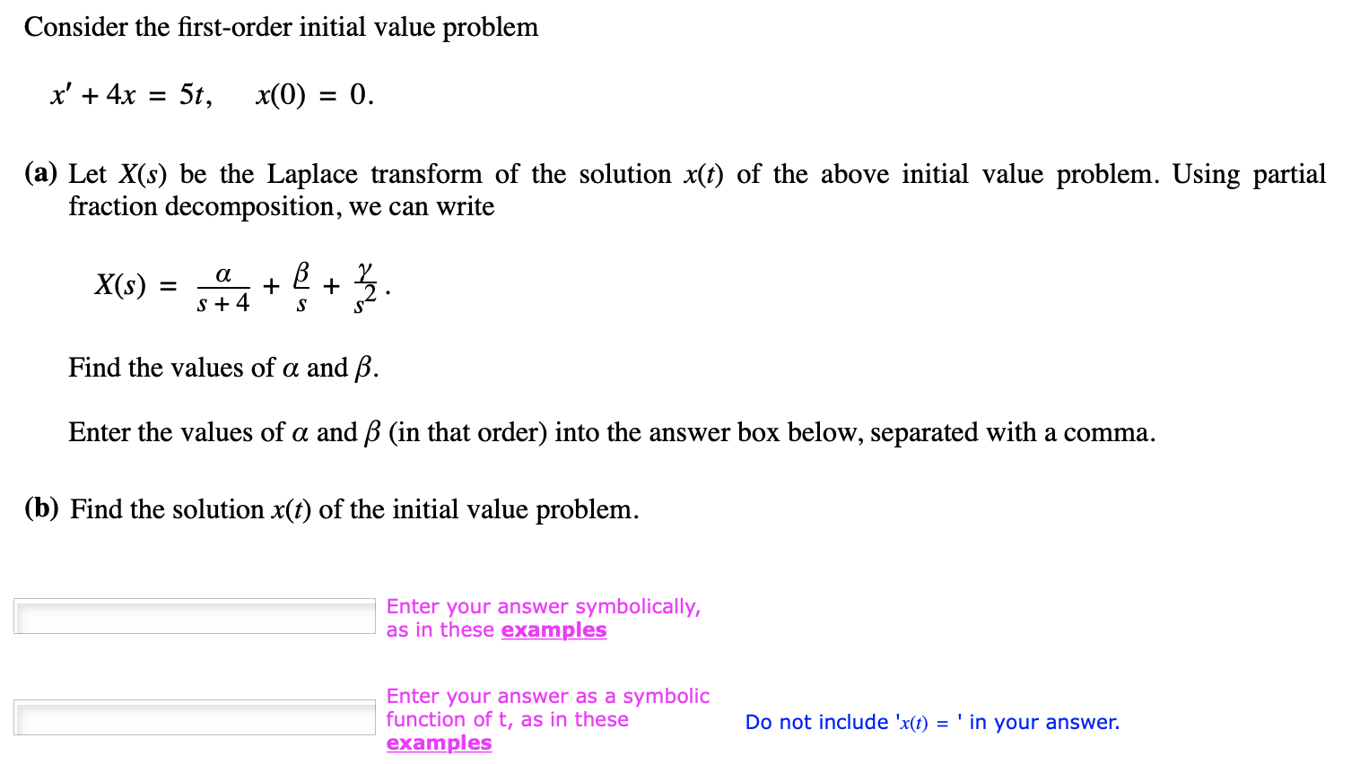 Solved Consider the first-order initial value problem x' + | Chegg.com