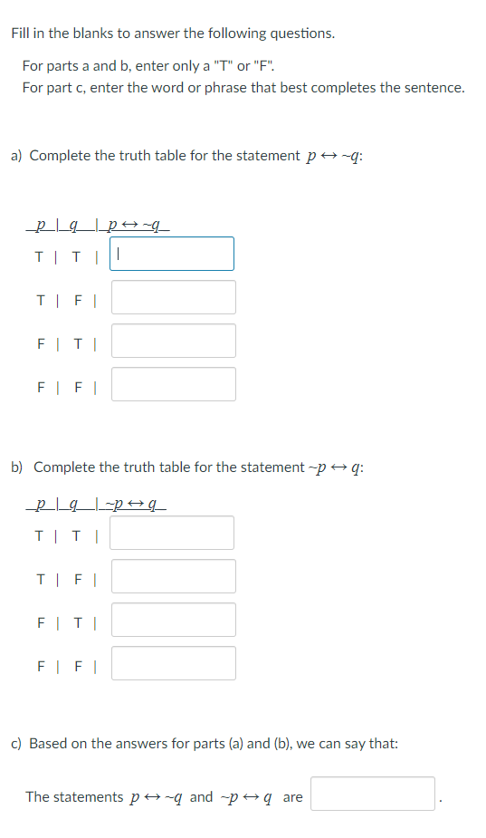 Solved Fill in the blanks to answer the following questions. | Chegg.com