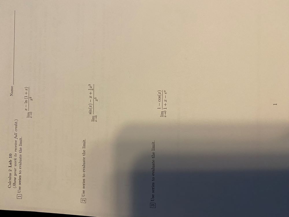 Solved limx→0x2x−ln(1+x) 2 Use series to evaluate the limit. | Chegg.com