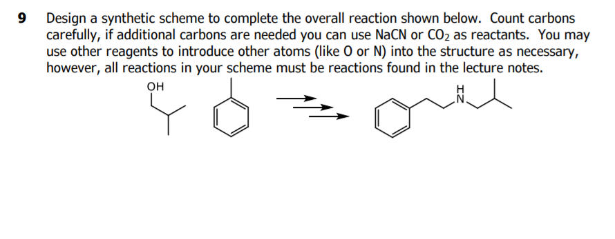 Solved Design a synthetic scheme to complete the overall | Chegg.com