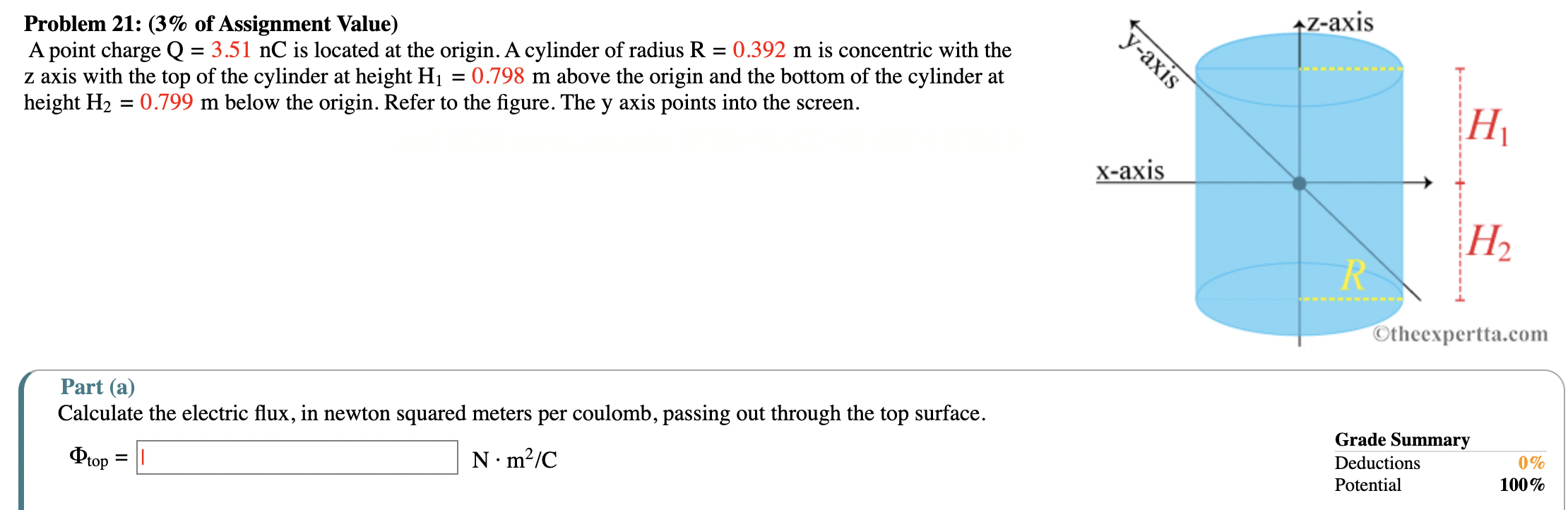 Solved Problem 21: (3% ﻿of Assignment Value)A point charge | Chegg.com