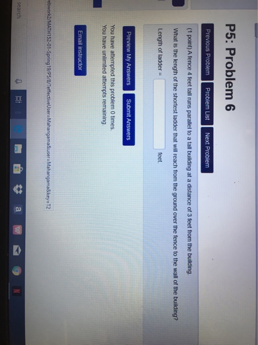 Solved P5: Problem 6 Previous Problem Problem ListNext | Chegg.com