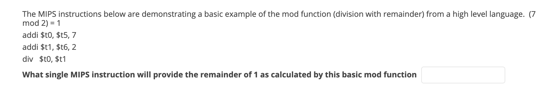 Solved The MIPS instructions below are demonstrating a basic | Chegg.com