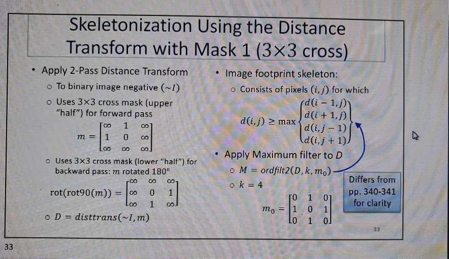 Using the final 2-pass distance transform algorithm, | Chegg.com