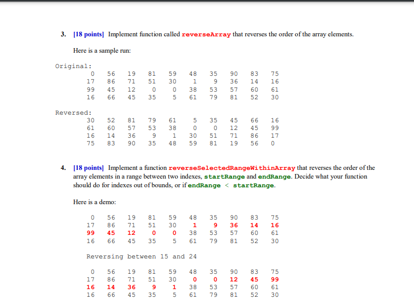 Solved Objective To design and implement functions to | Chegg.com