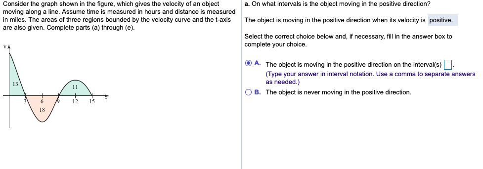 Solved The figure shows the velocity function for motion | Chegg.com