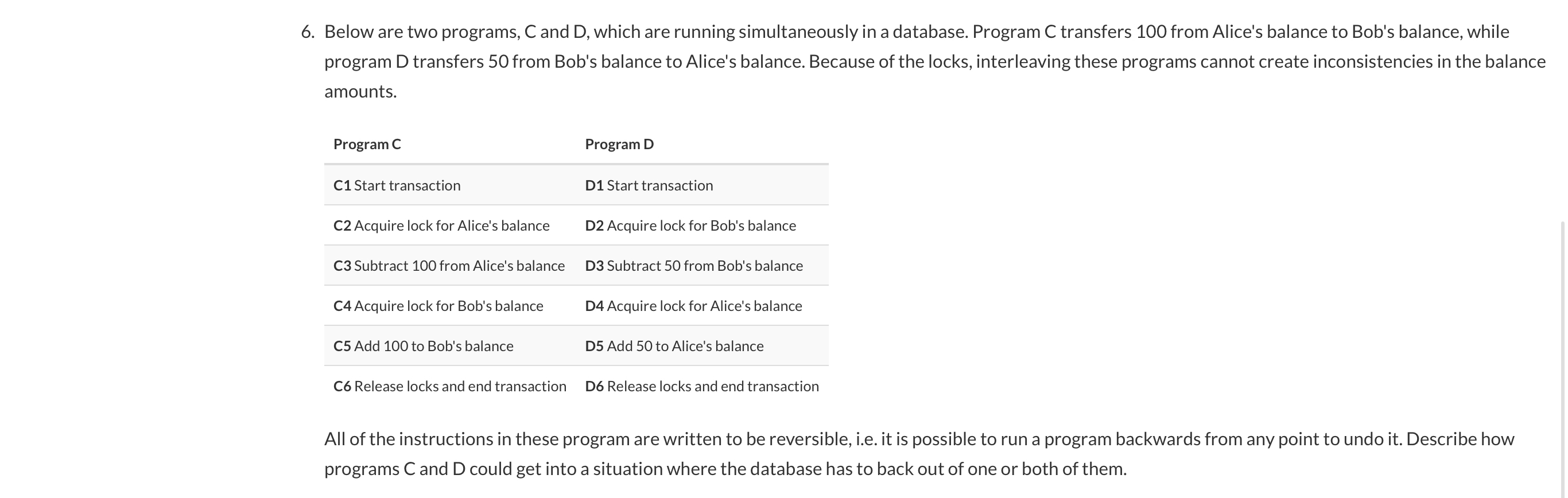 Solved 4. Program A and Program B, below, are running at the | Chegg.com