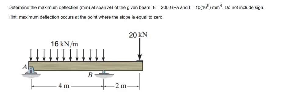 Solved A. Determine the location (m) of the maximum | Chegg.com