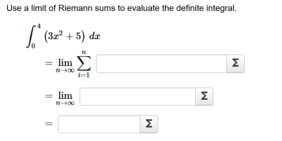 Solved Use a limit of Riemann sums to evaluate the definite | Chegg.com