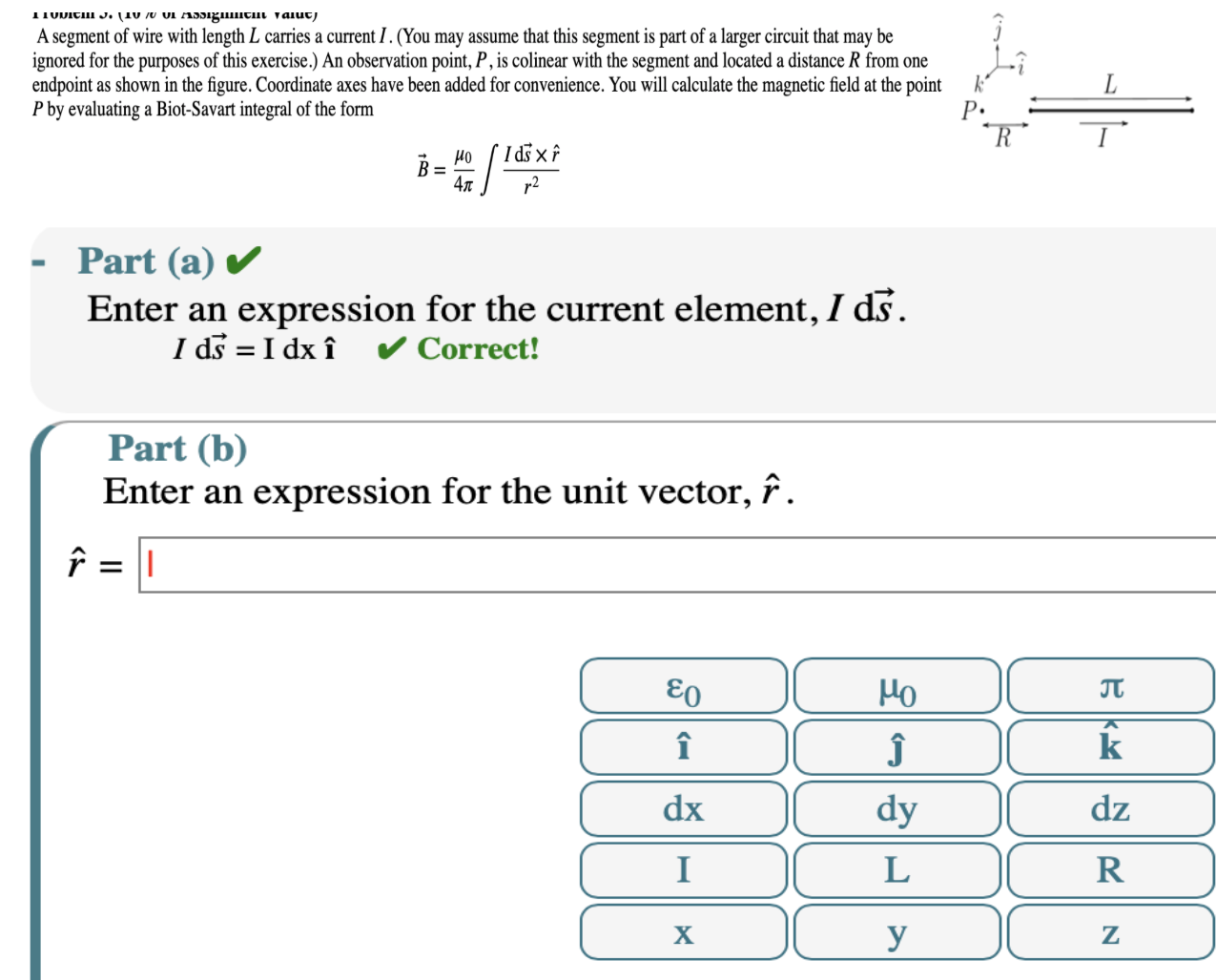 Solved Part (a)Enter an ﻿expression for the current element, | Chegg.com