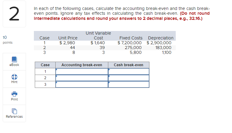 Solved In each of the following cases, calculate the | Chegg.com