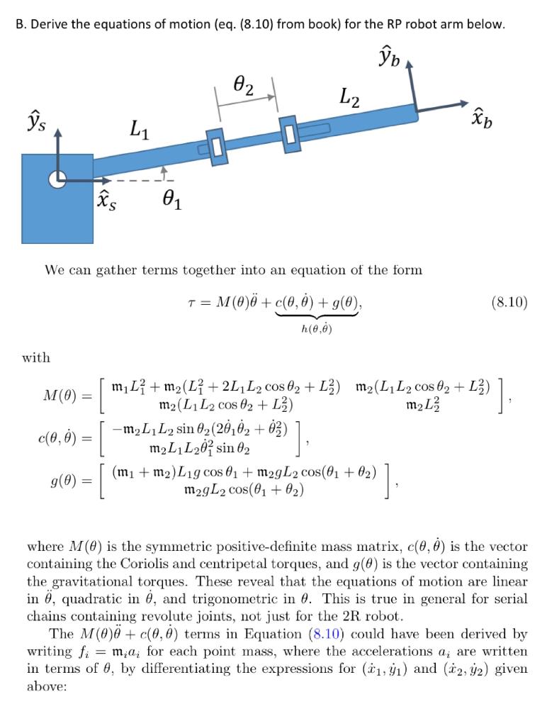 B. Derive the equations of motion (eq. (8.10) from | Chegg.com