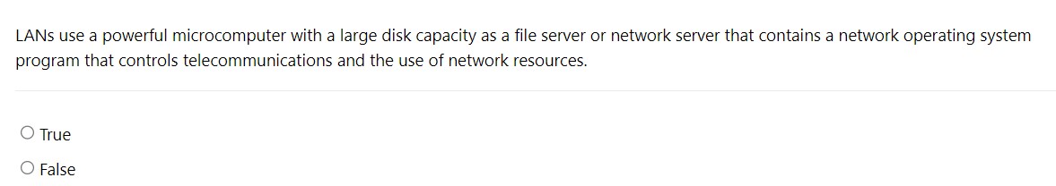 Solved LANs use a powerful microcomputer with a large disk | Chegg.com