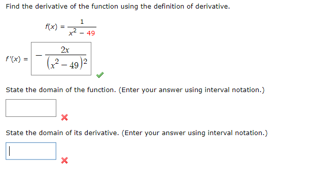Solved Find the derivative of the function using the | Chegg.com