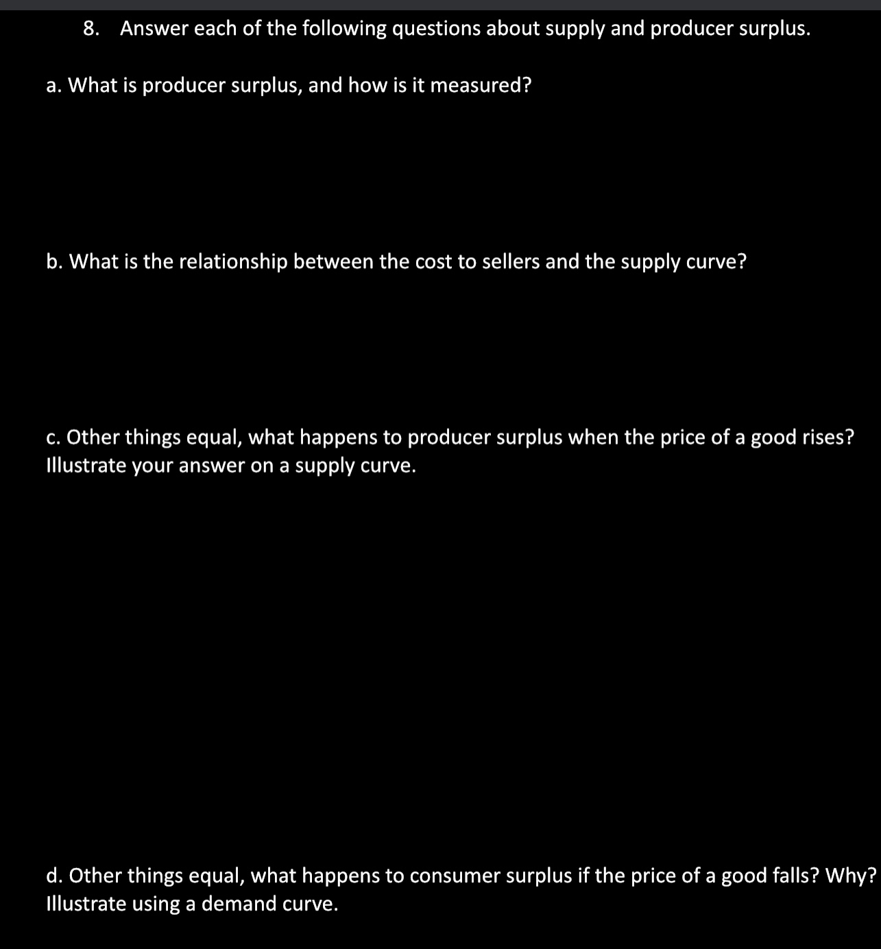 Solved d. ﻿Other things equal, what happens to consumer | Chegg.com