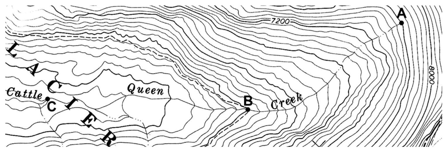 Solved 1. Calculate the stream gradient between point A and | Chegg.com