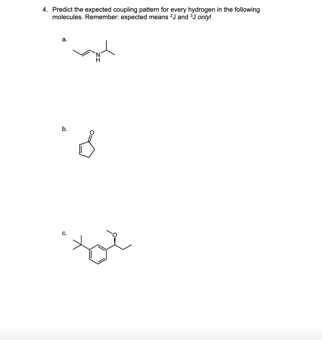 Solved Predict the expected coupling pattern for every | Chegg.com