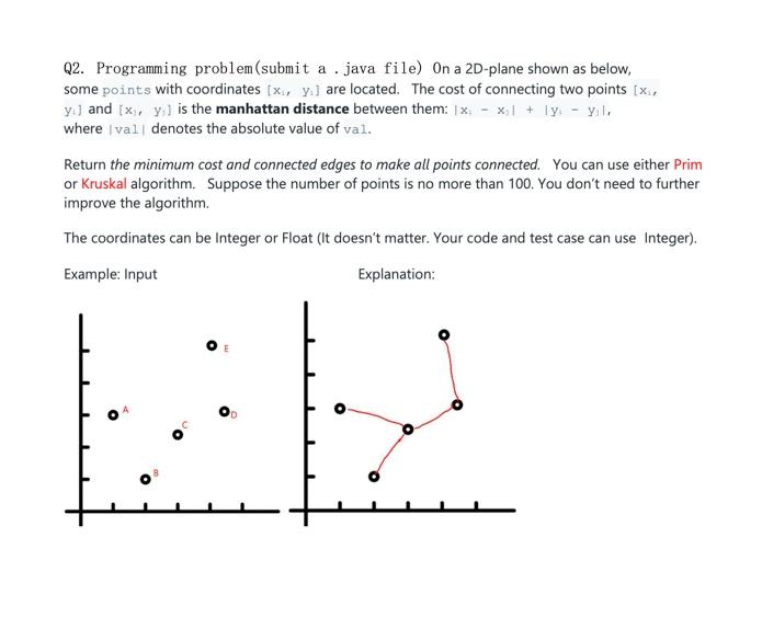 Solved Q2. Programming problem(submit a . java file) 0n a | Chegg.com
