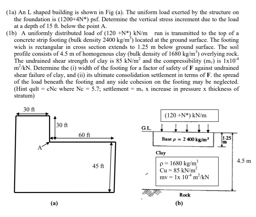 Solved (la) An L Shaped building is shown in Fig (a). The | Chegg.com