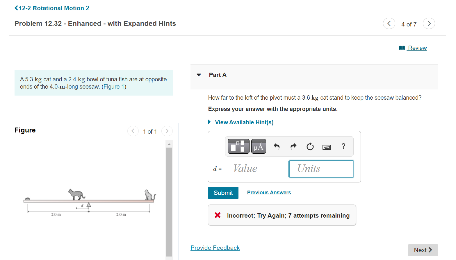 Solved Problem 12.32 - Enhanced - with Expanded Hints A 5.3 | Chegg.com