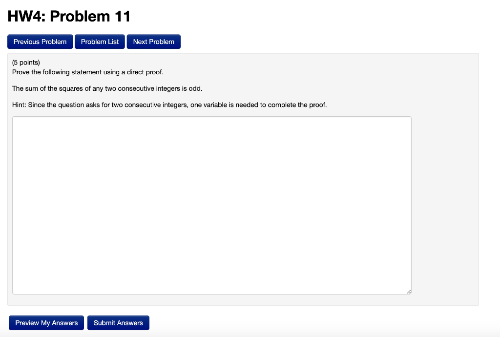 Solved HW4: Problem 11 Previous Problem Problem List Next | Chegg.com Solved HW4: Problem 11 Previous Problem Problem List Next | Chegg.com