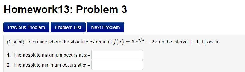 Solved Homework13: Problem 3 Previous Problem Problem List | Chegg.com