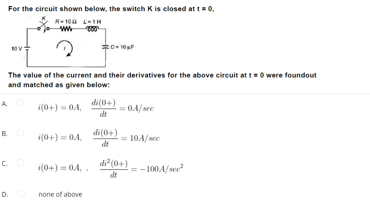Solved For the parallel RLC circuit to be underdamped: A. | Chegg.com