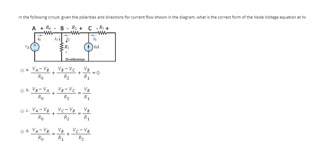 Solved In the following circuit, given the polarities and | Chegg.com
