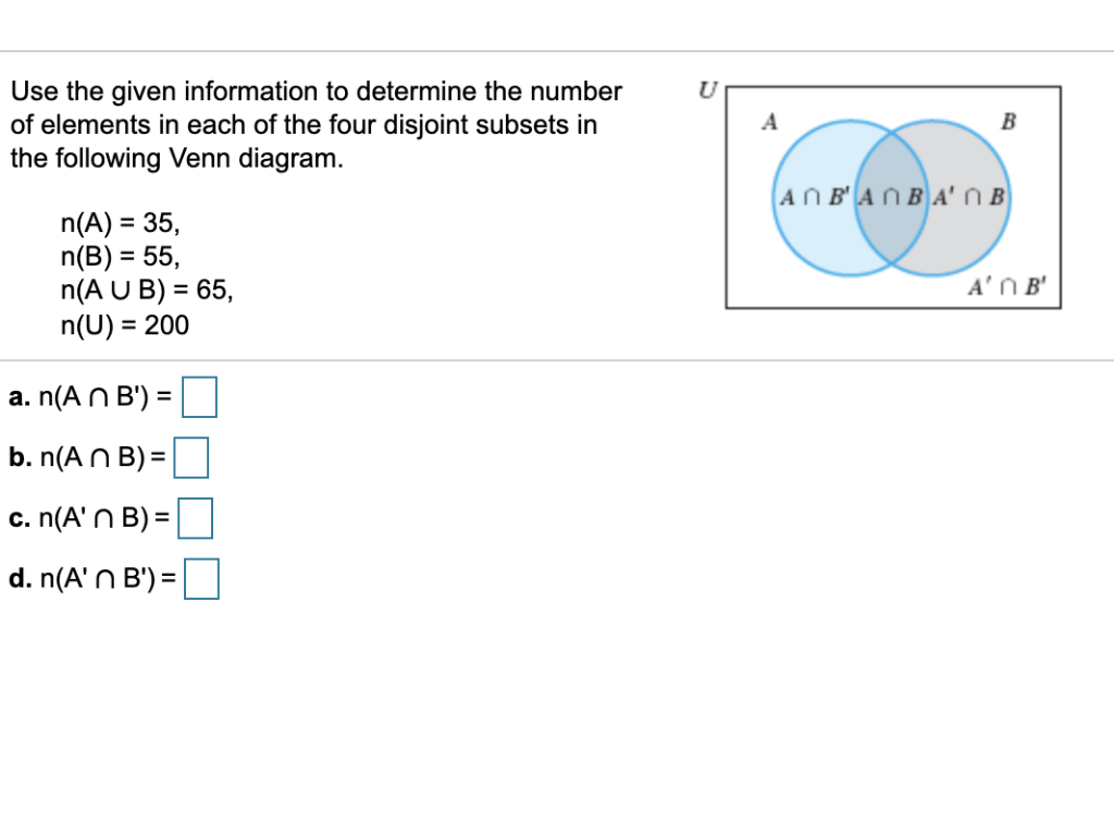 Solved Use the given information to determine the number of | Chegg.com