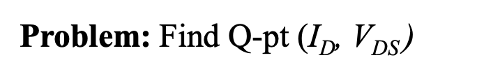 Solved Problem: Find Q-pt (ID,VDS) | Chegg.com