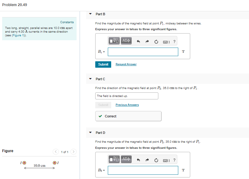 Solved Problem 20.49 Part B Constants Find the magnitude of | Chegg.com